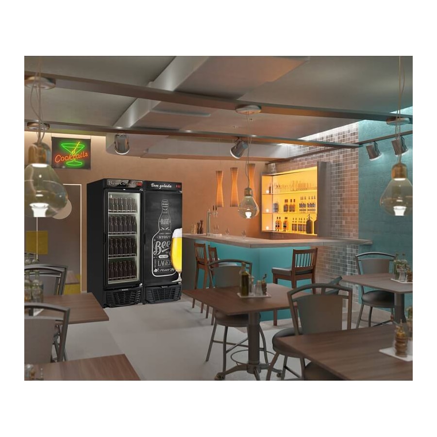 Cervejeira Gelopar 230 Litros Porta Cega Preta Sout Beer (GRB-23QC)